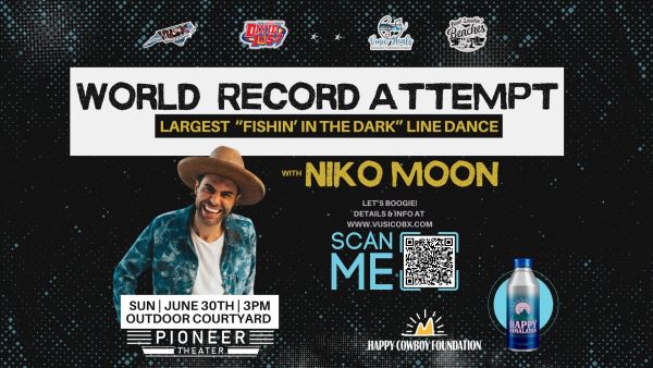 World Record Attempt w/ Niko Moon: Largest "Fishin' in the Dark" Line ...