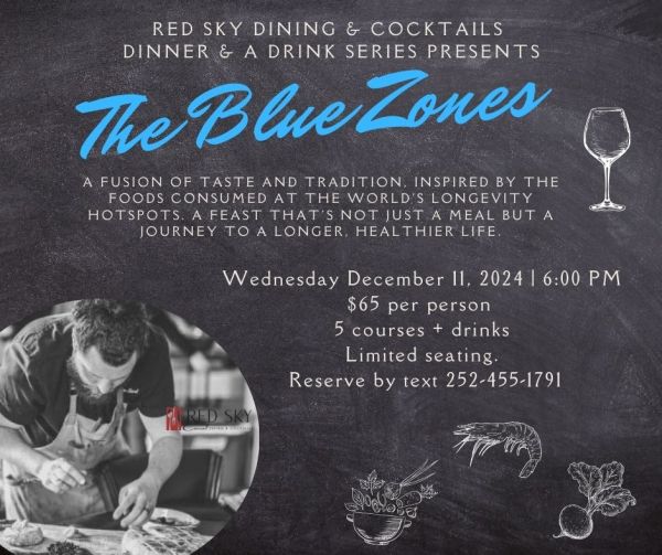 Blue Zones Dinner | Red Sky Casual Dining & Cocktails | Outer Banks Events