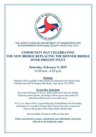 Community Day Celebrating Oregon Inlet's New Bridge | OBX Events ...